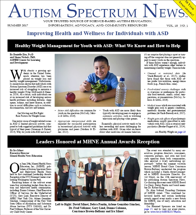 ASN Summer 2017 Issue Autism Spectrum News ASN Summer 2017 Issue Autism Spectrum News